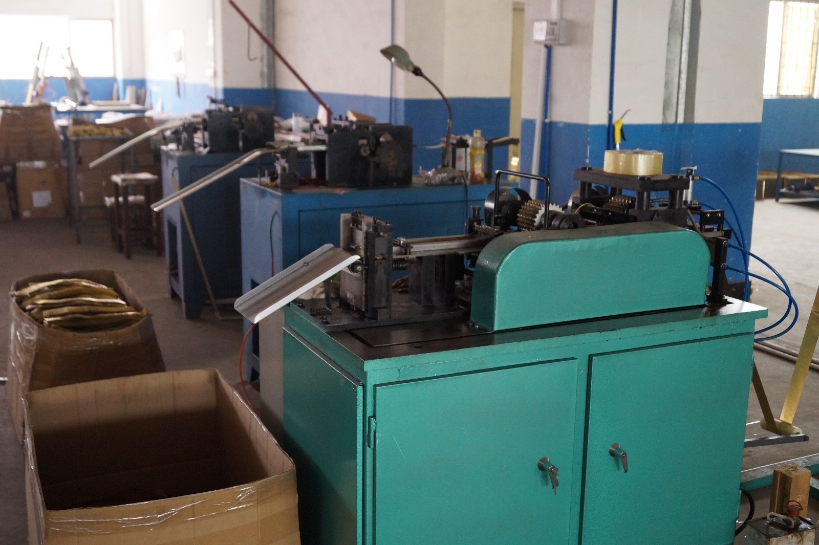 High Speed Radiator Fin Forming Machine 5mm Height 1.5mm Tube Thickness